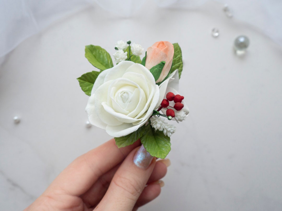Greenery Wedding Boutonniere for Men Flower Groom Lapel Pins - Etsy