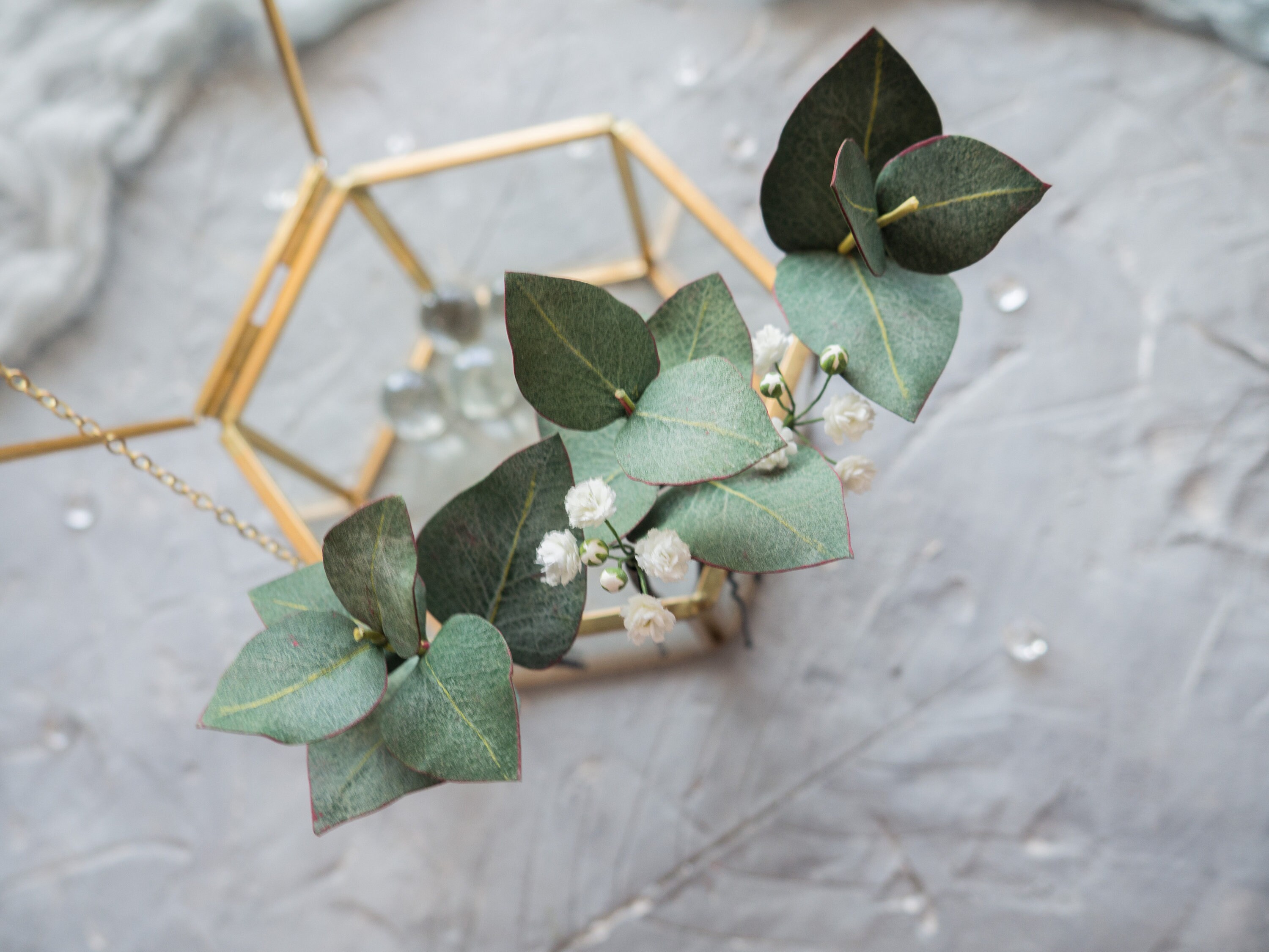 Greenery Wedding Hair Piece Eucalyptus Flower Pins - Etsy