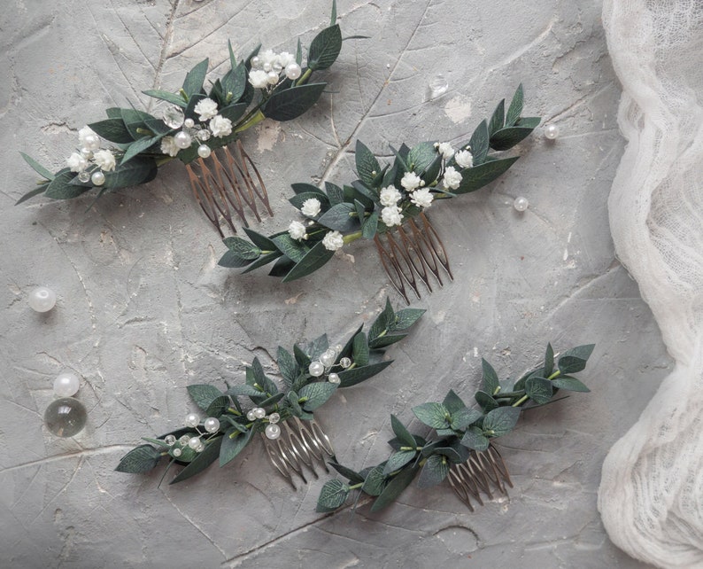 Wedding Eucalyptus Hair Comb Greenery Piece Bridal Headpiece - Etsy