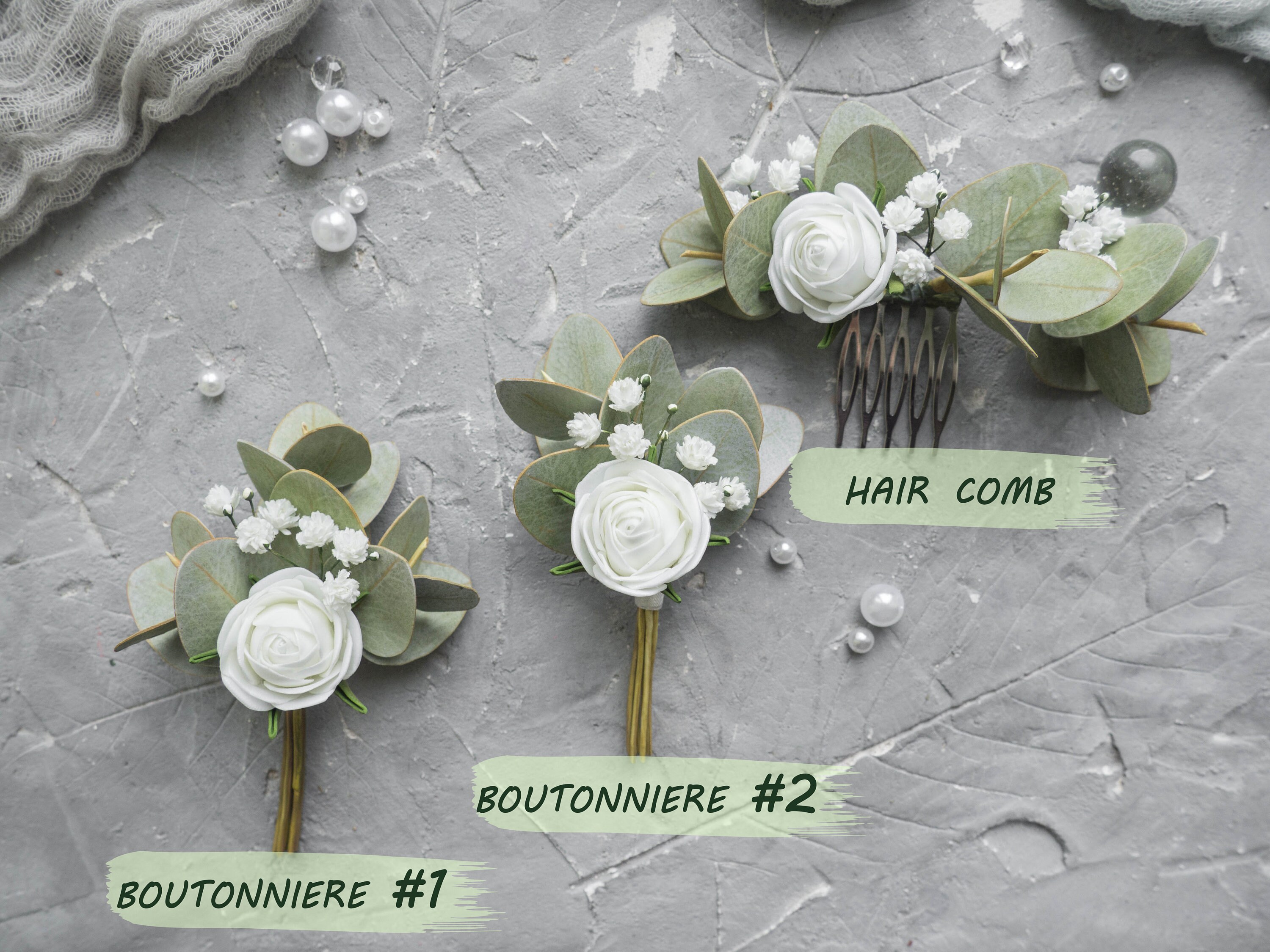 Braut Haarteil Eukalyptus Hochzeit Haarclip Blumen Braut - Etsy.de