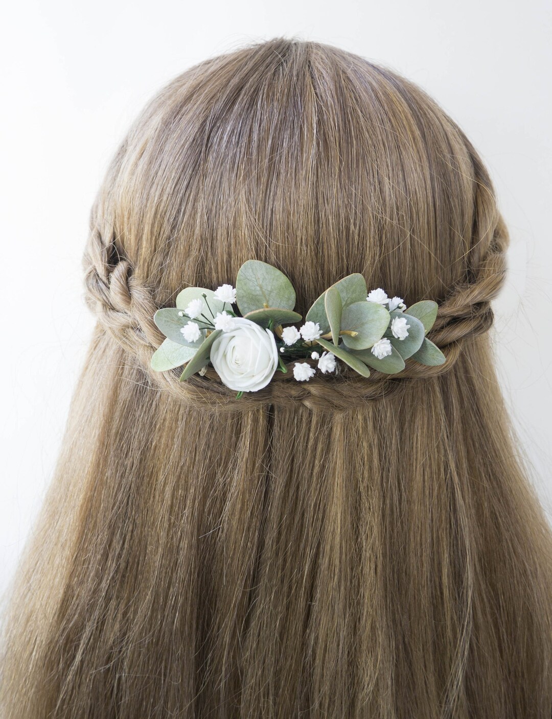Braut Haarteil Eukalyptus Hochzeit Haarclip Blumen Braut - Etsy.de
