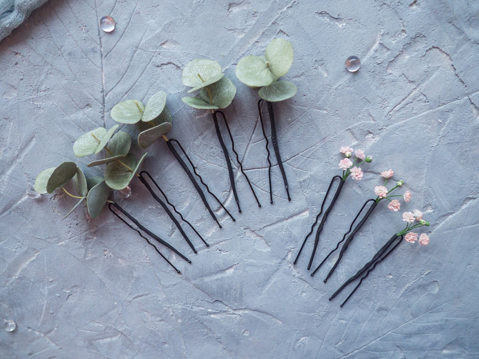 Bridal Greenery Hair Pins Eucalyptus Babys Breath | Etsy