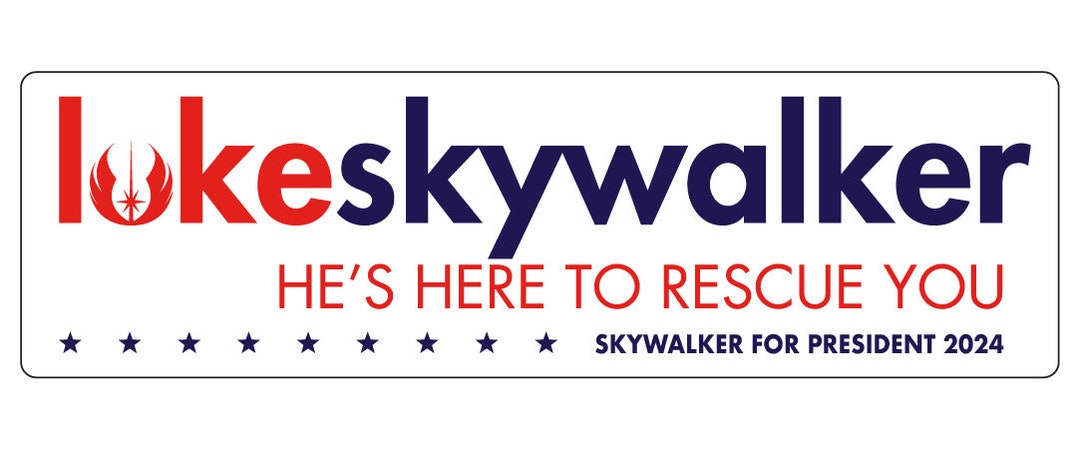 Luke Skywalker 2024 - He's Here to Rescue You - Full Color Decal ...