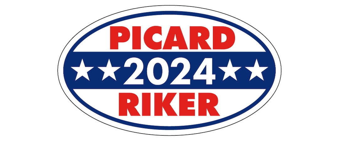 Picard Riker 2024 - Star Trek - Oval Full Color Decal / Sticker! - Etsy