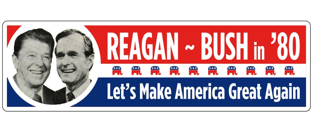 Reagan-bush in '80 - Reproduction - Full Color Decal / Sticker! - Etsy