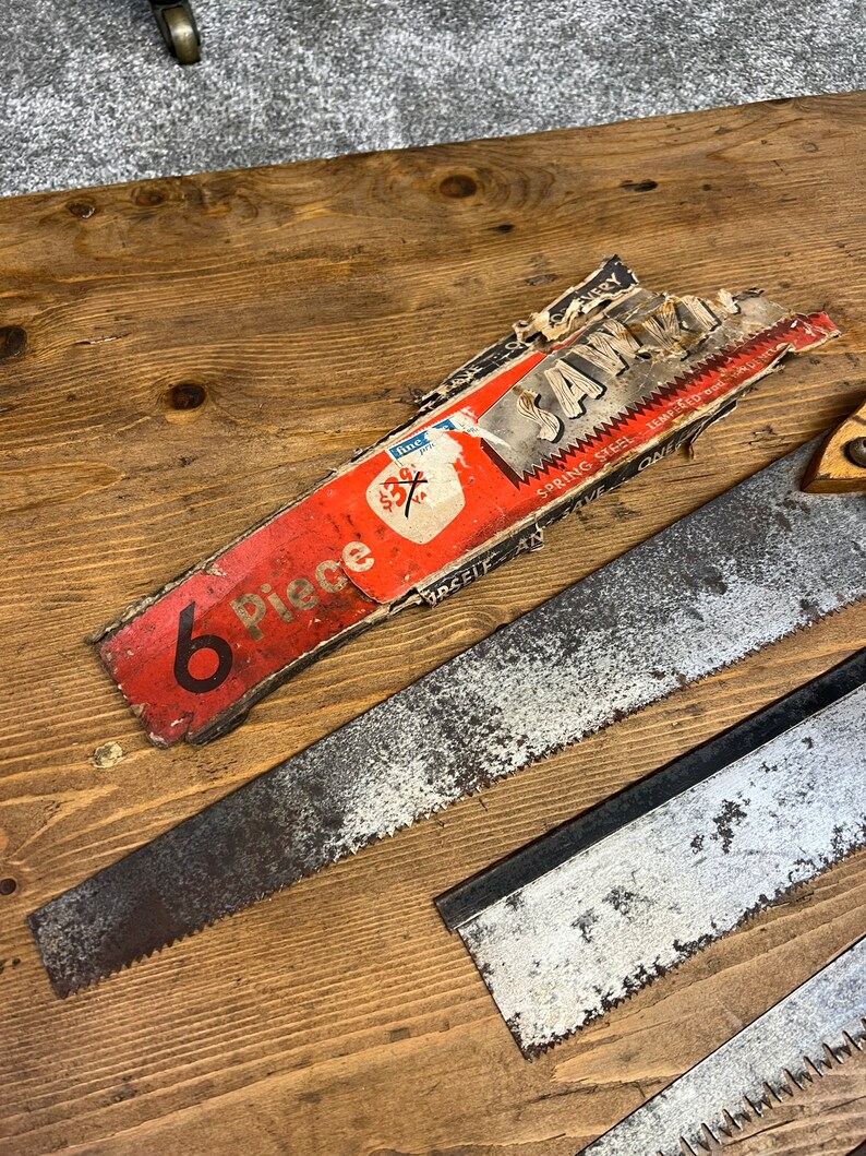 Vintage 6 Piece Interchangeable Blade Hand Saw Kit Retro Old School - Etsy