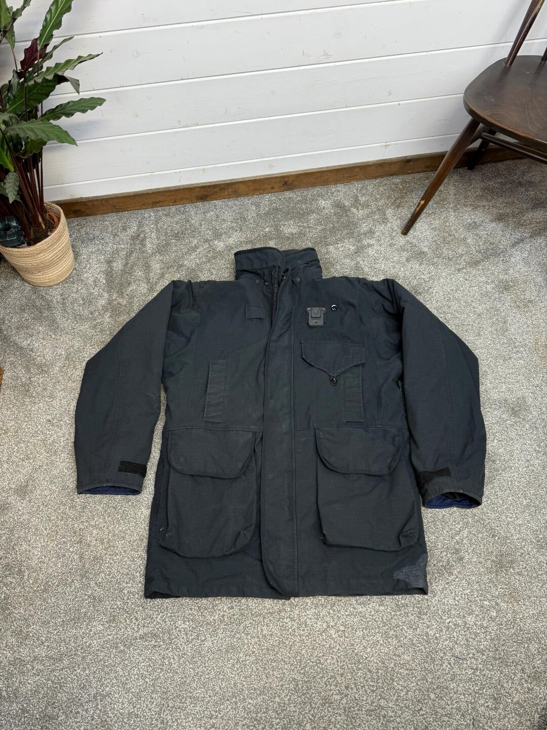 Ex Police Arktis Black Jacket Lined Coat Security Smock MEDIUM - Etsy