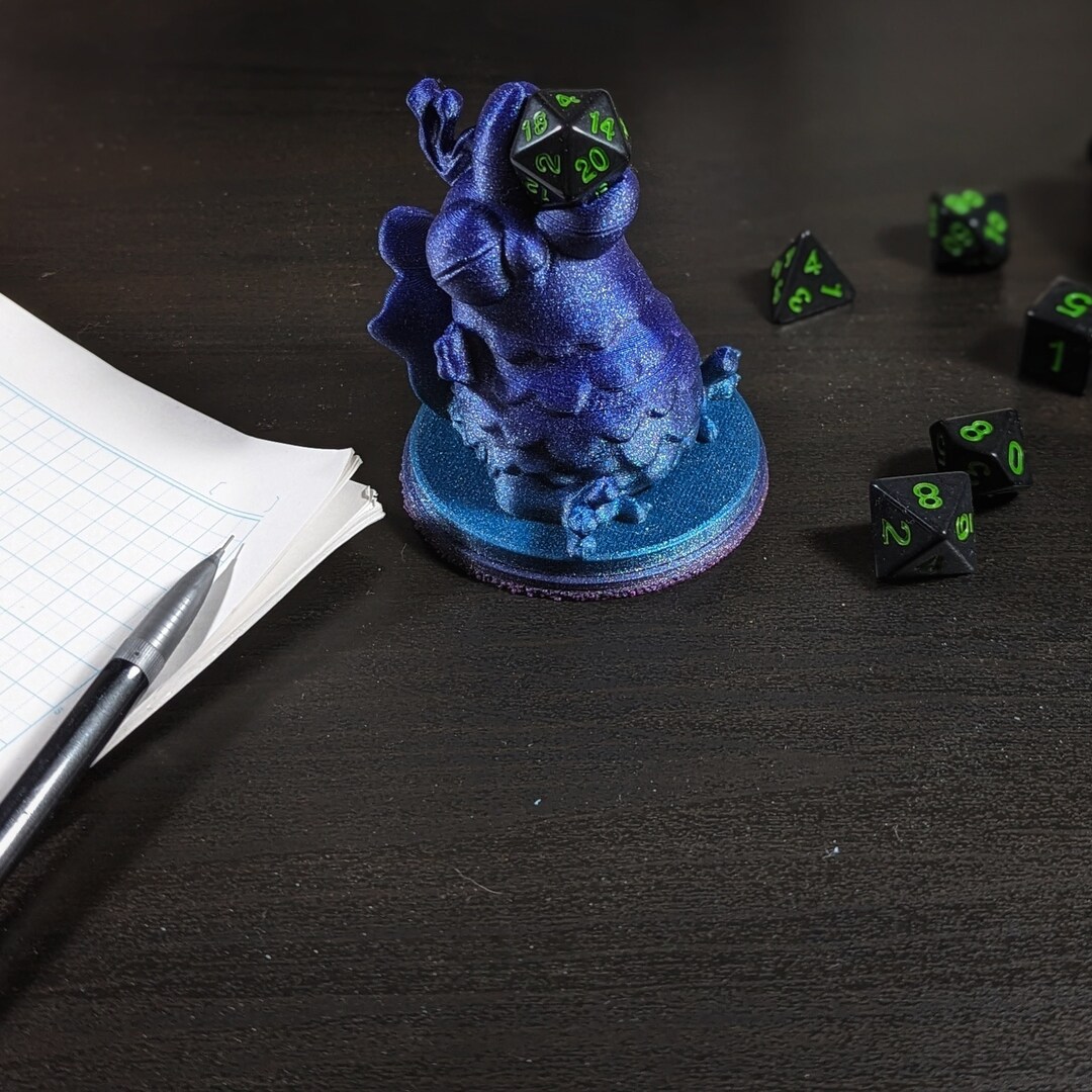 Baby Phoenix D20 Guardian, 3D Printed D20 Holder, Life Counter, TTRPG ...