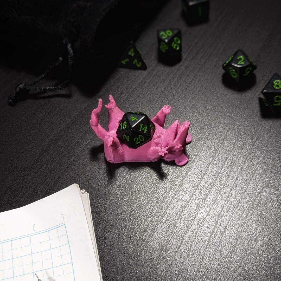 Nat1 Possum D20 Guardian, 3D Printed D20 Holder, Life Counter, TTRPG ...