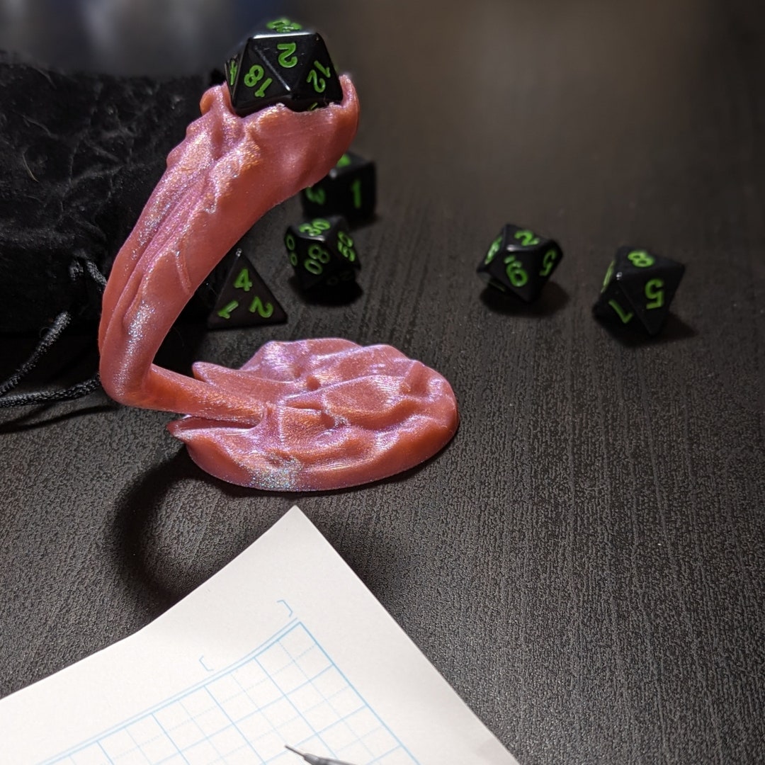 I Cast Fireball! D20 Guardian, 3D Printed D20 Holder, Life Counter ...