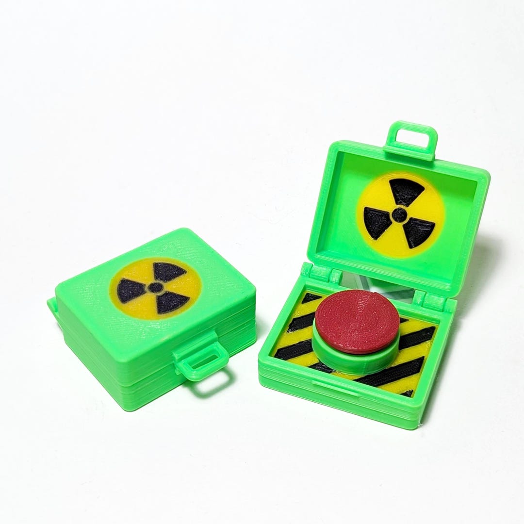 Nuke Briefcase Fidget, Big Red Button Desk Toy, Mechanical Keyboard ...