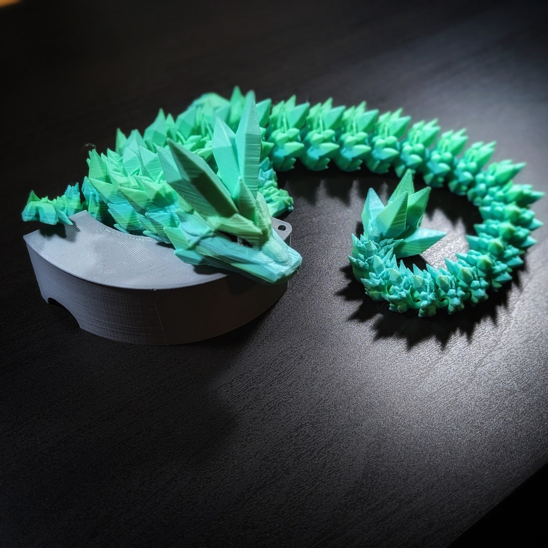 Crystal Dragon, Flexible 3D Printed Dragon, Cinderwing Crystal Dragon ...