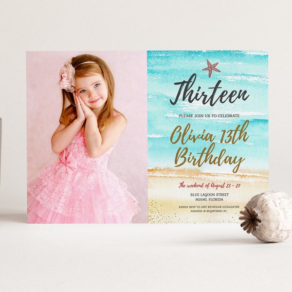 Watercolor Beach - Etsy