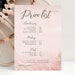 Rose Gold Price List Editable, Business Price List Template, Printable ...