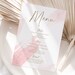 Printable Pink Menu, Editable Wedding Menu, Birthday Menu Template ...