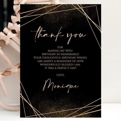 Adult Birthday Card Thank You Cards Anniversary Editable - Etsy