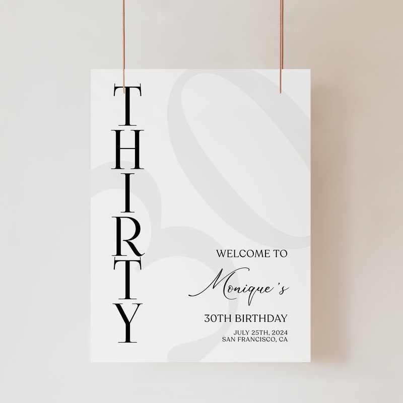 30th Birthday Sign - Etsy