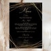 Printable Black Gold Menu, Editable Gold Frame Birthday Menu, Wedding ...