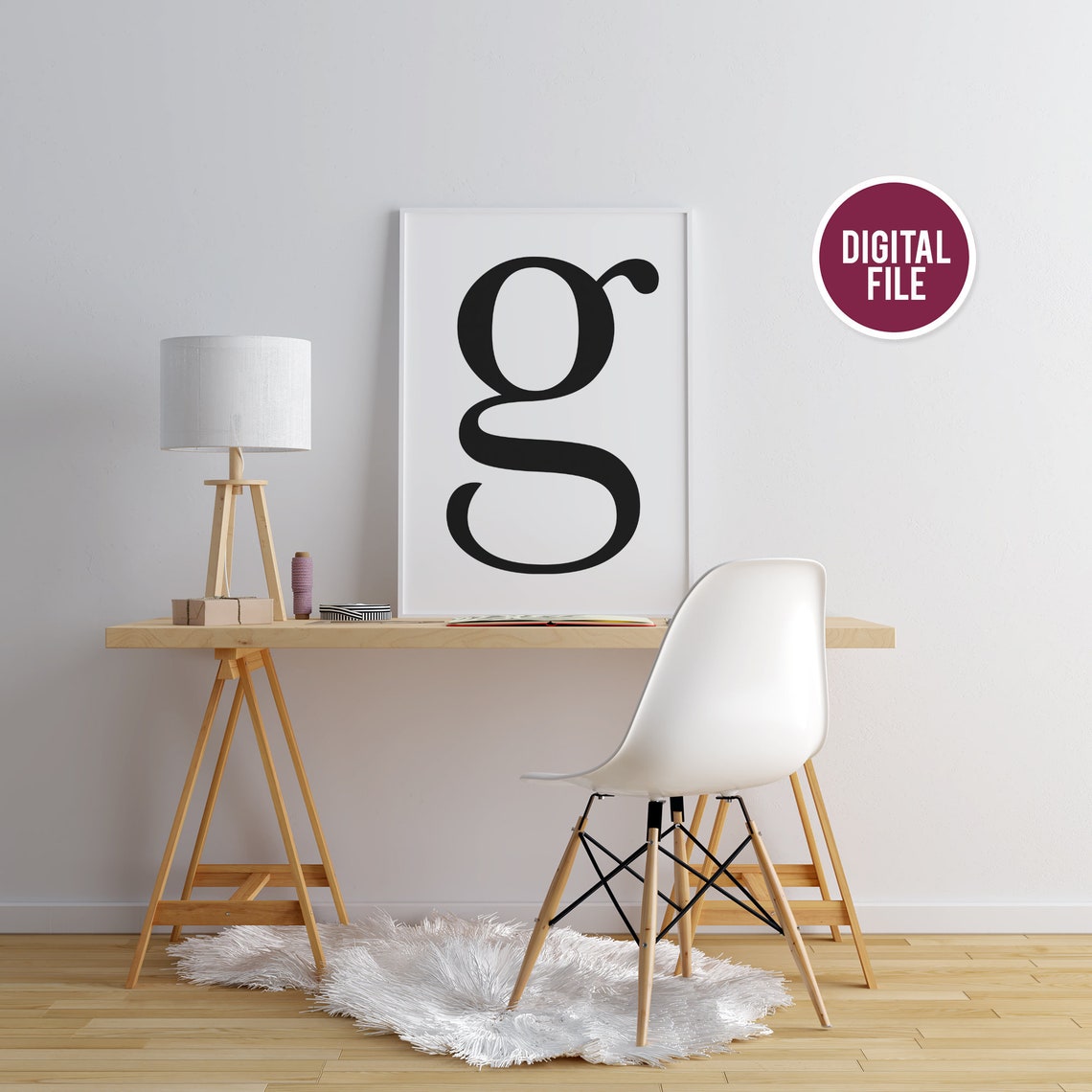 Letter G Wall Art Print Letter G Decor Printable Instant - Etsy