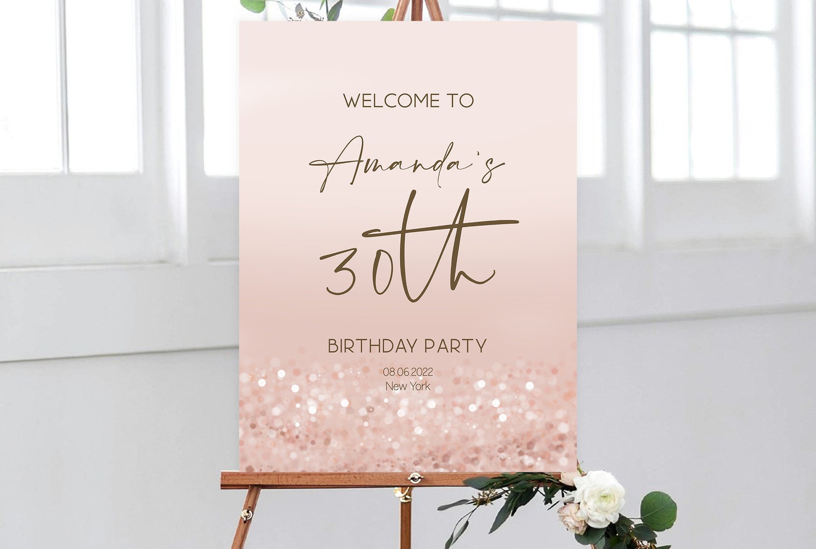 Printable 30th Thirty Birthday Party Welcome Sign Editable - Etsy