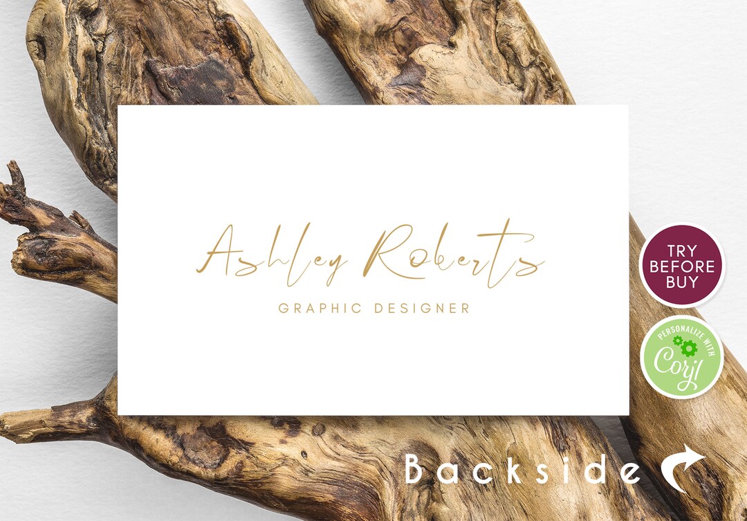 Business Card Gold Template, INSTANT DOWNLOAD Printable Business Card ...