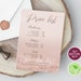 Rose Gold Price List Editable, Business Price List Template, Printable ...