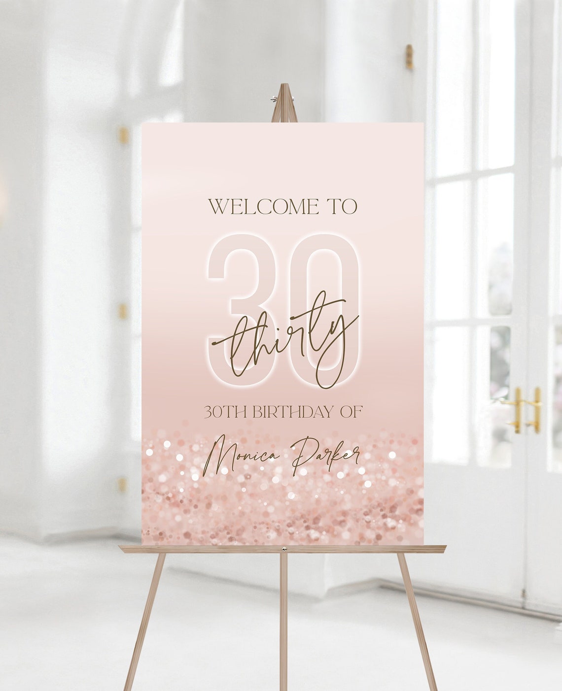 Printable 30th Thirty Birthday Party Welcome Sign Editable - Etsy