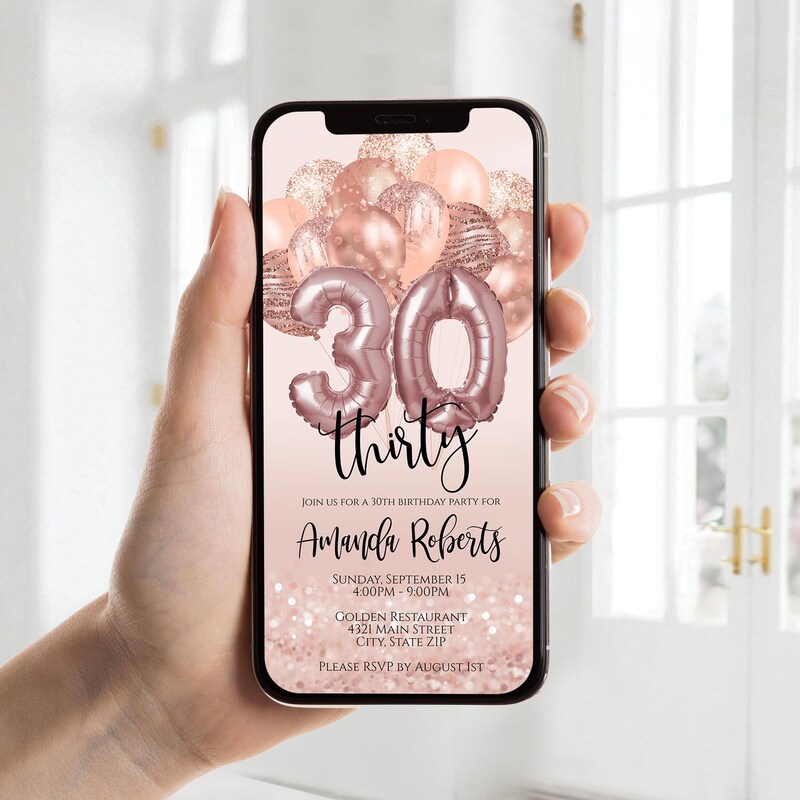 30th Birthday Invite - Etsy