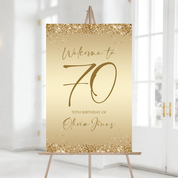 70th Birthday Decor Welcome Sign - Etsy