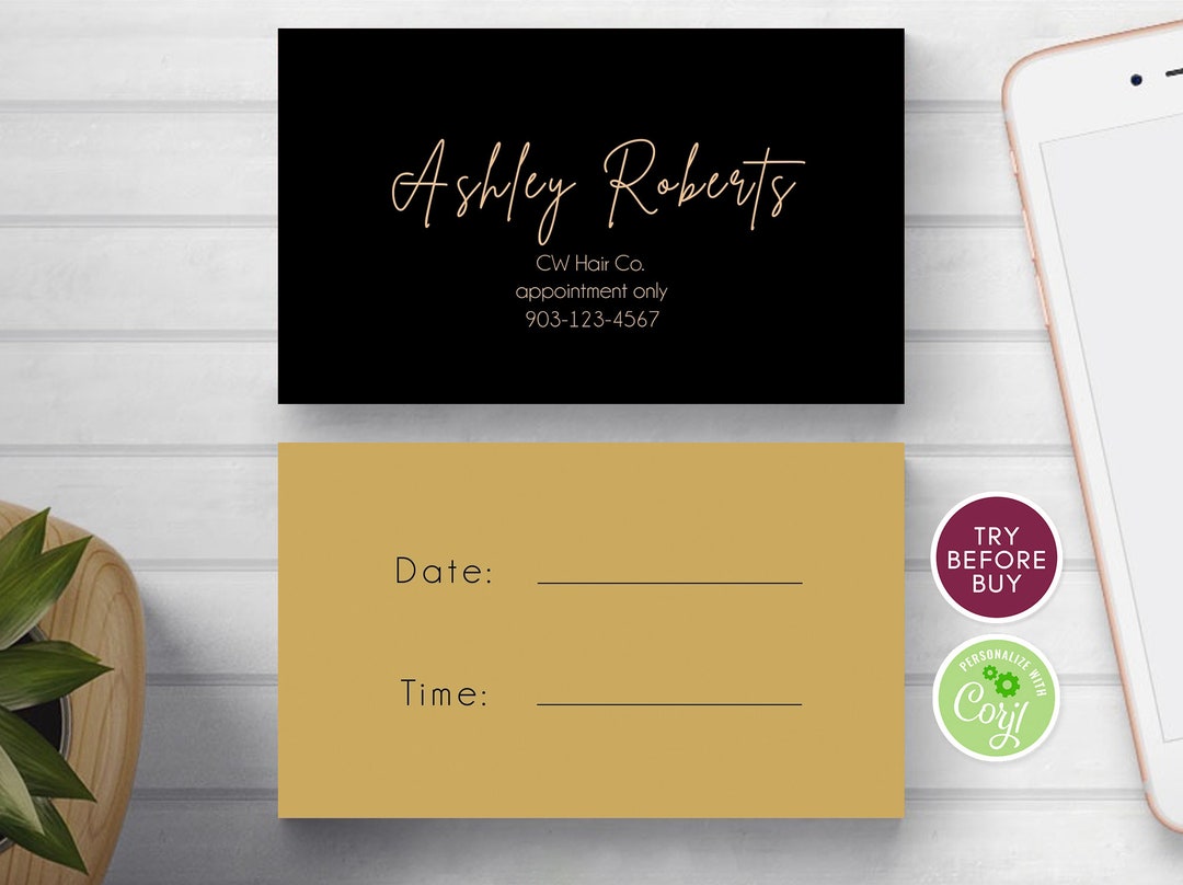 Business Calling Card Template, Black Gold Business Card Design, Beauty ...