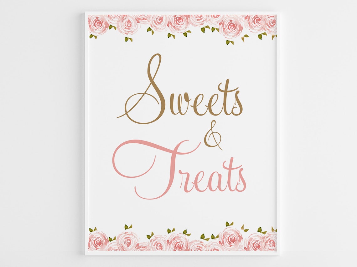 Sweets and Treats Sign Printable Treat Sign Desserts Table - Etsy