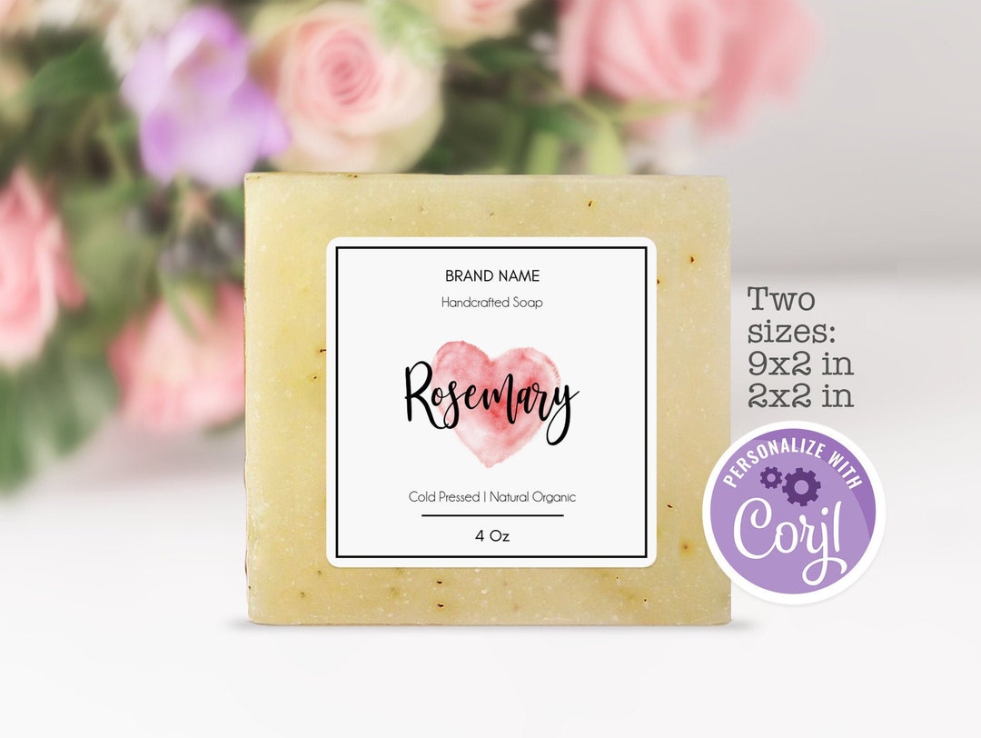 Custom Soap Label Template, DIY Printable Soap Labels, Editable Label ...