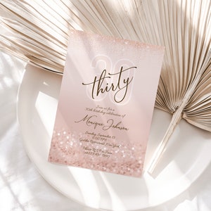Printable 30th Thirty Birthday Invitation Template, Editable Thirty ...