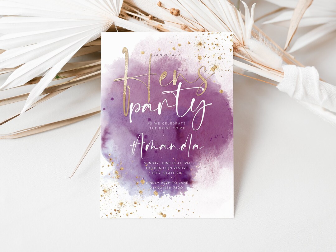 Printable Hens Party Invitation Template, Editable Bachelorette ...