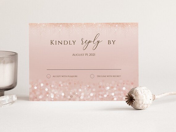 Luxury RSVP Card Template Printable RSVP Card Minimalist | Etsy