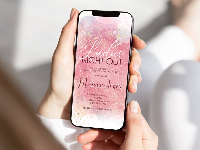 Digital Ladies Night Out Party Invitation Template Electronic - Etsy