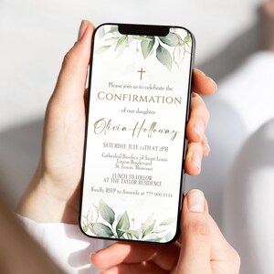 Digital Confirmation Invitation Template, Electronic Greenery ...