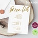 Gold Price List Editable Business Price List Template - Etsy