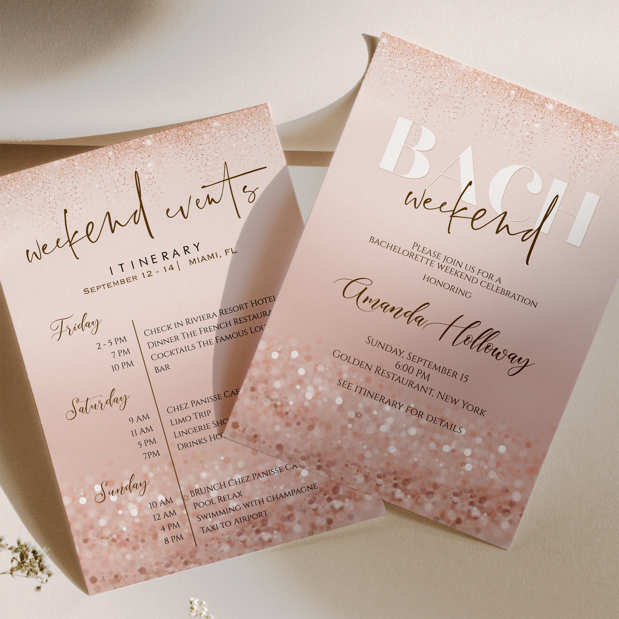 Printable Bachelorette Invite Template Rose Gold Bachelorette - Etsy