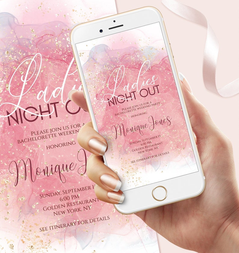 Digital Ladies Night Out Party Invitation Template Electronic - Etsy