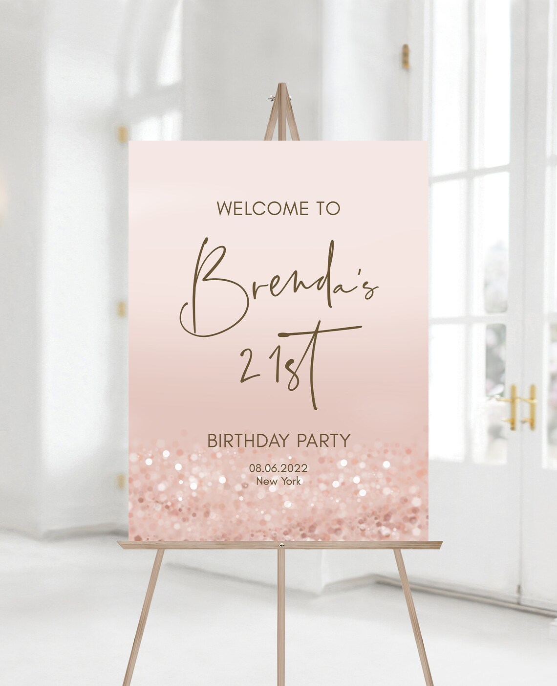 Printable 21st Twenty One Birthday Party Welcome Sign - Etsy