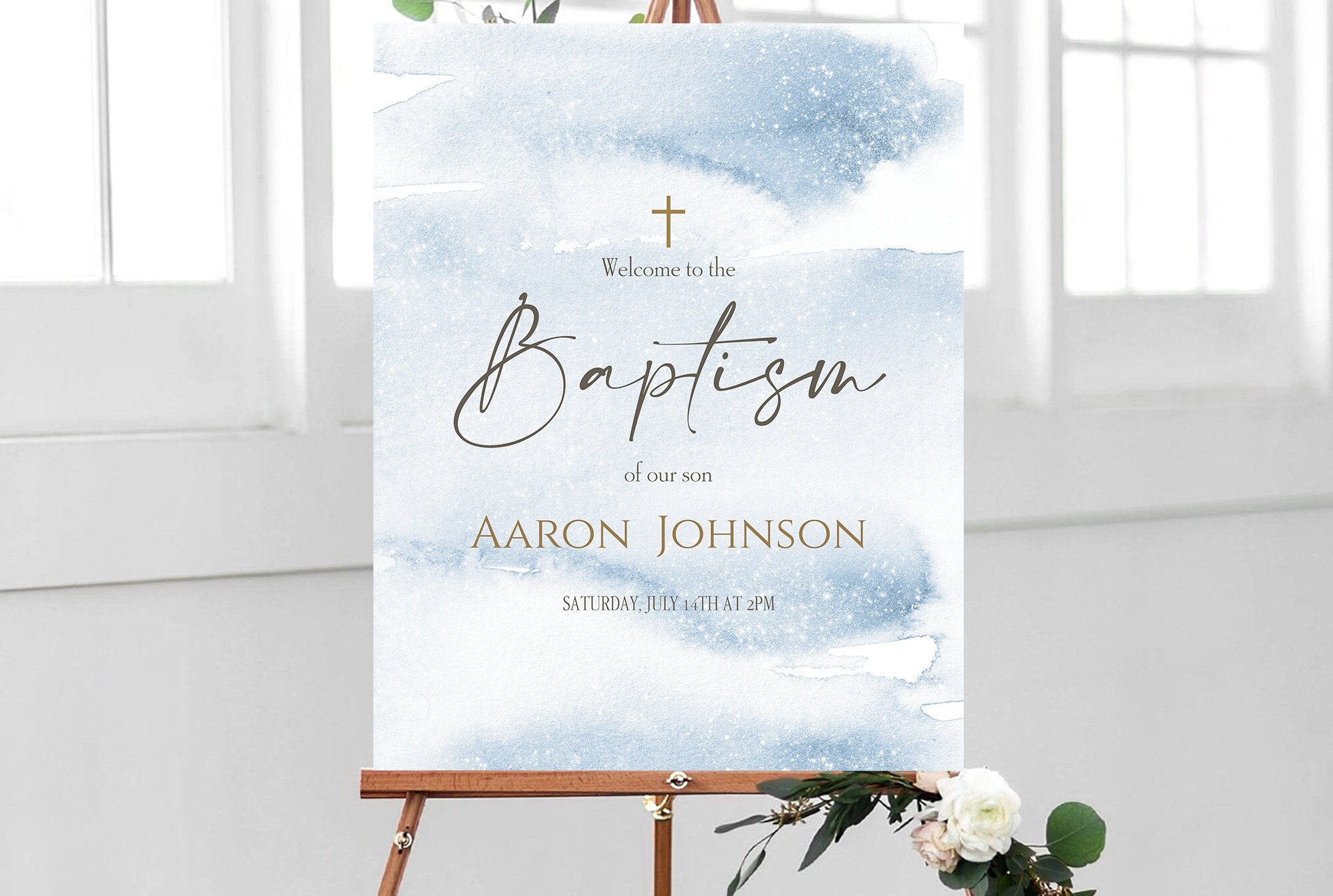 Baptism Welcome Sign Christening Welcome Sign Printable - Etsy