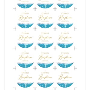 Baptism Round Favor Tag Template, Printable First Communion Tags, Boy ...