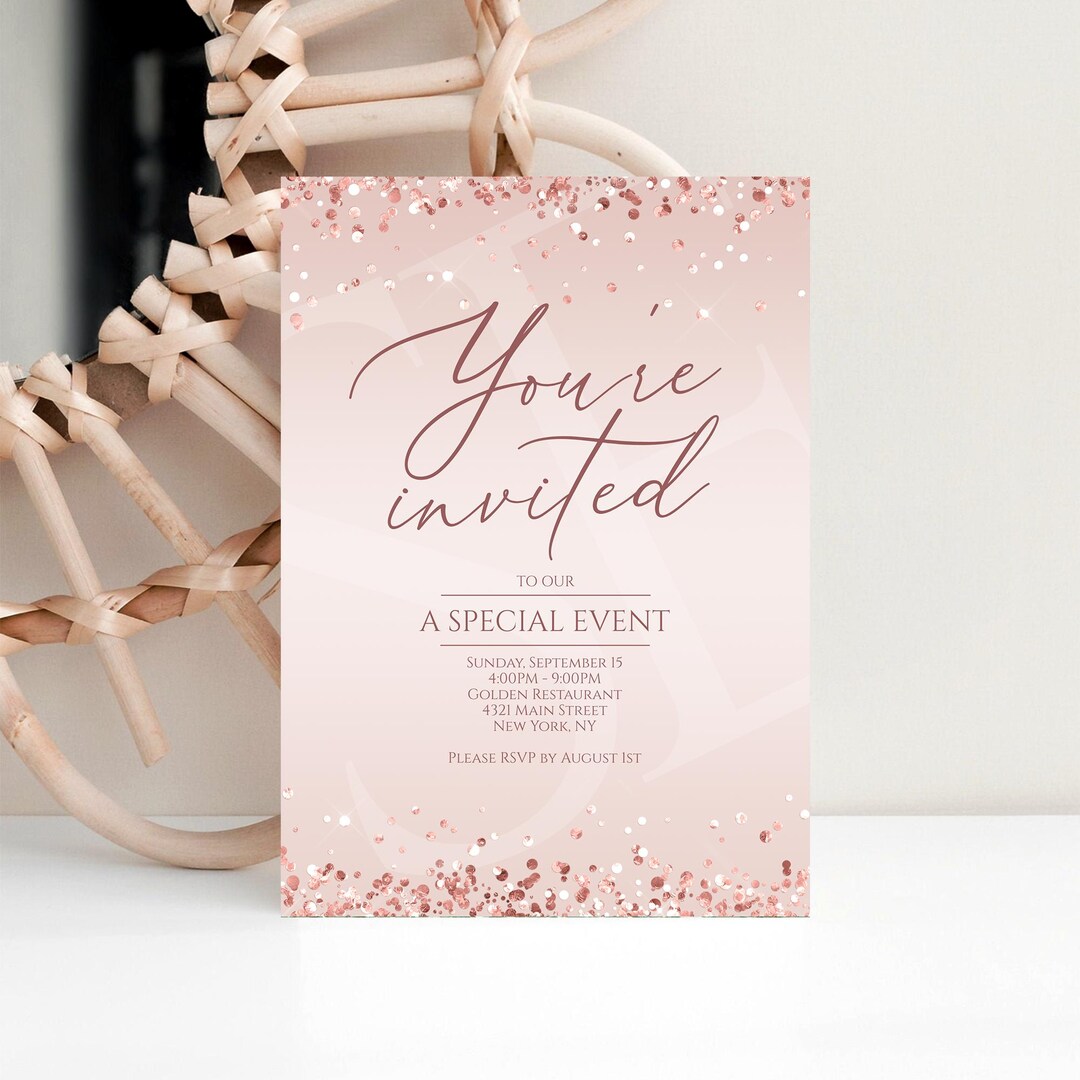 Printable You're Invited Invitation Template, Editable Special Event ...