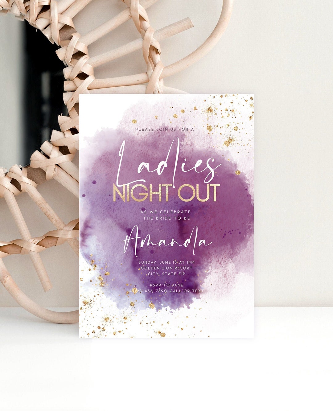 Printable Ladies Night Out Party Invitation Template, Editable Girls ...