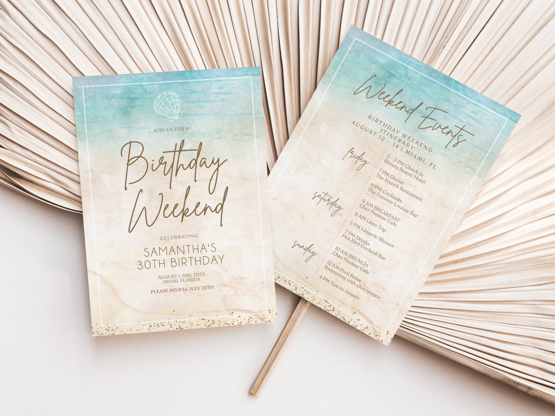 Printable Birthday Invitation Template, Blue Watercolor Birthday ...