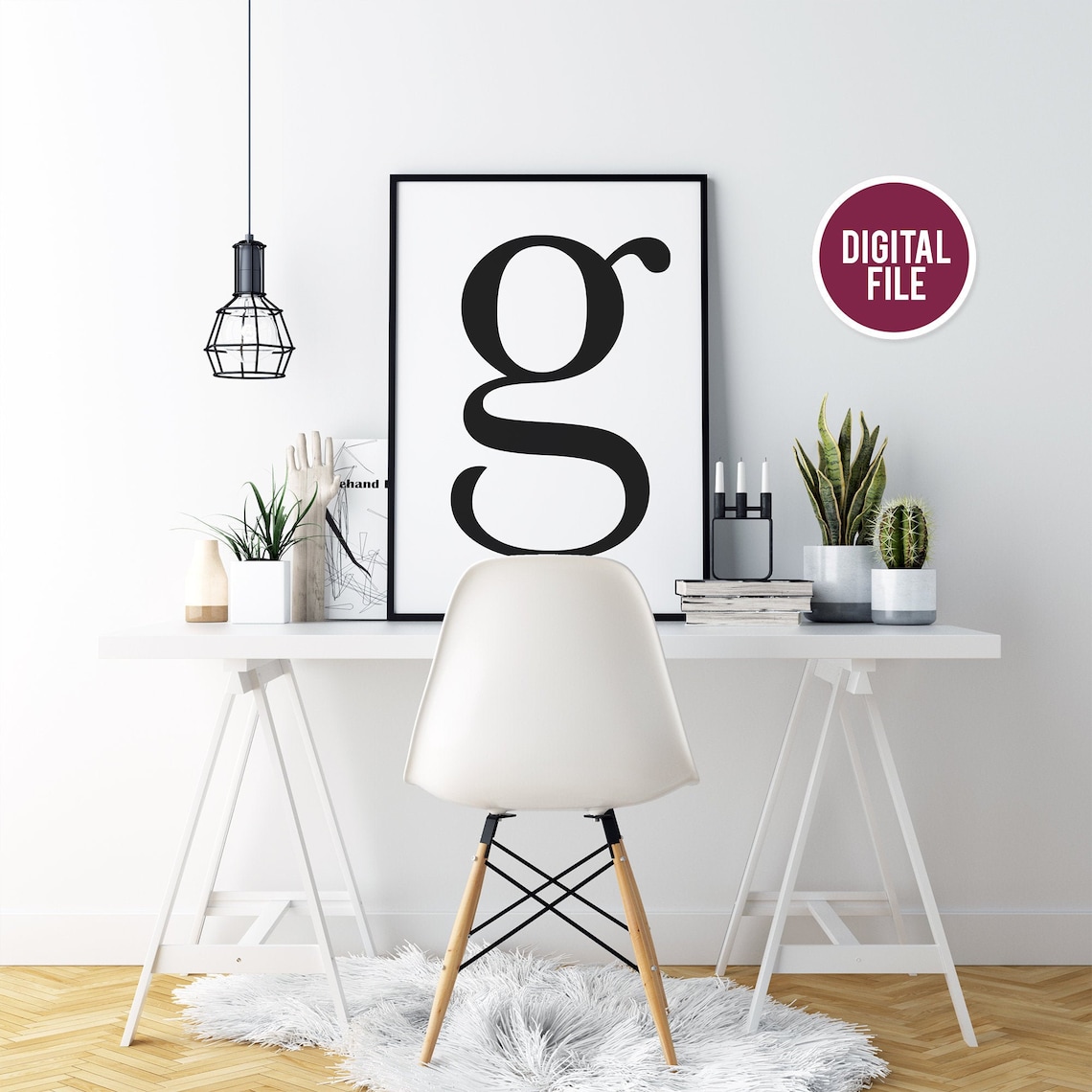 Letter G Wall Art Print Letter G Decor Printable Instant - Etsy