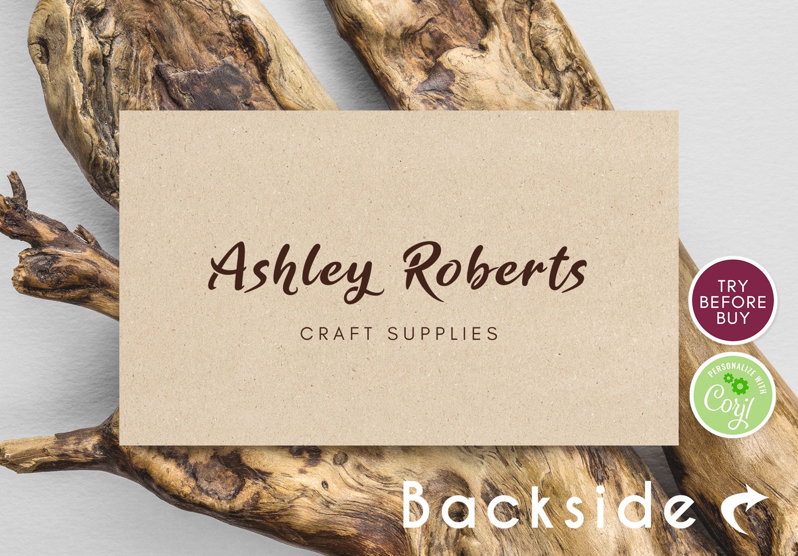 Editable Craft Business Card Printable Kraft Business Cards - Etsy