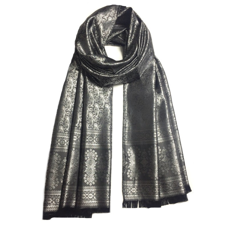 Silver Long Dupatta - Etsy