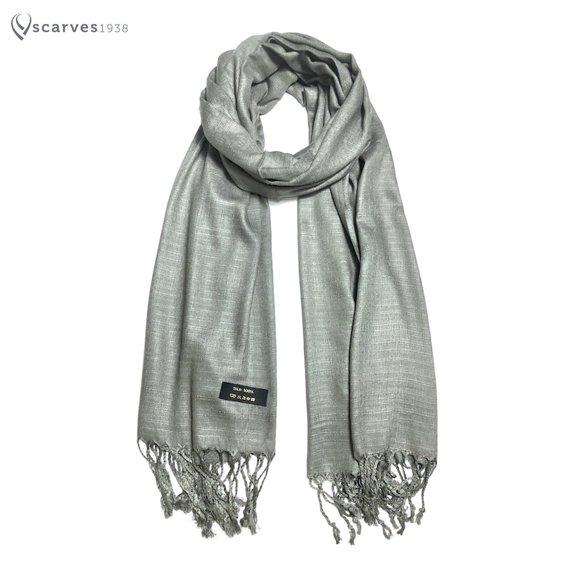 Grey Scarf - Etsy